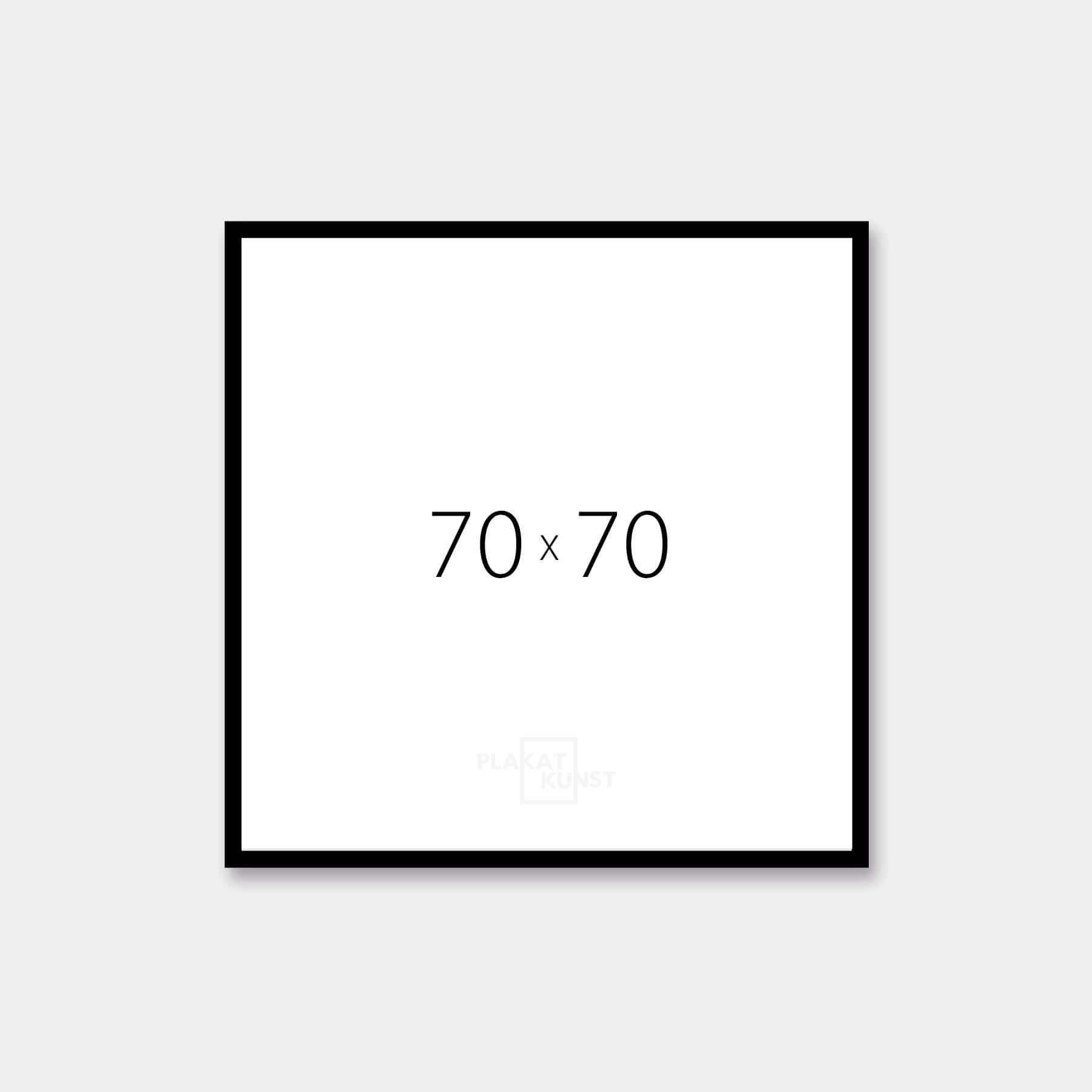 70x70 sort ramme | Trærammer | PlakatKunst.dk