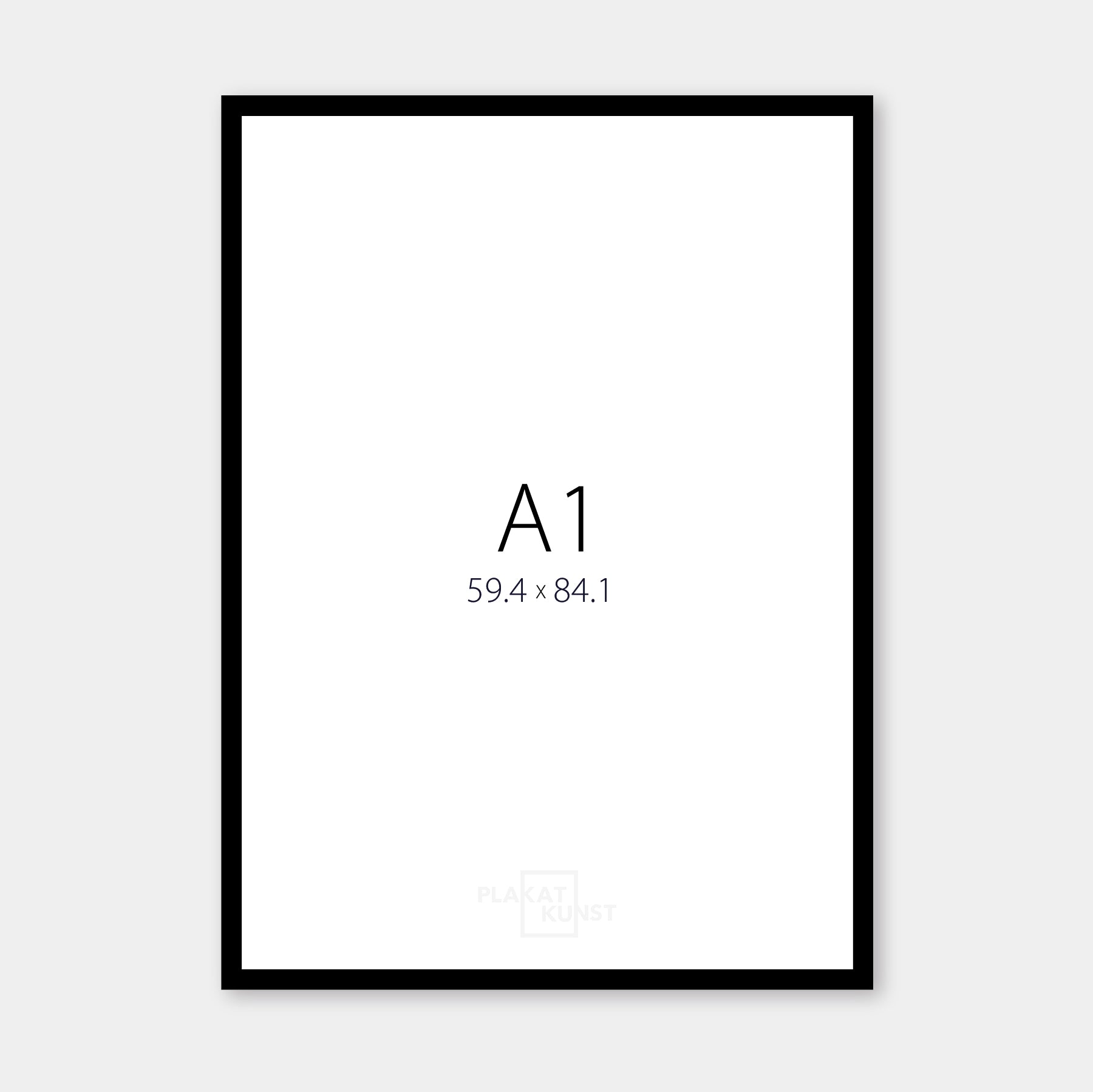Sort A1 ramme – 60×84 cm | Trærammer | PlakatKunst.dk