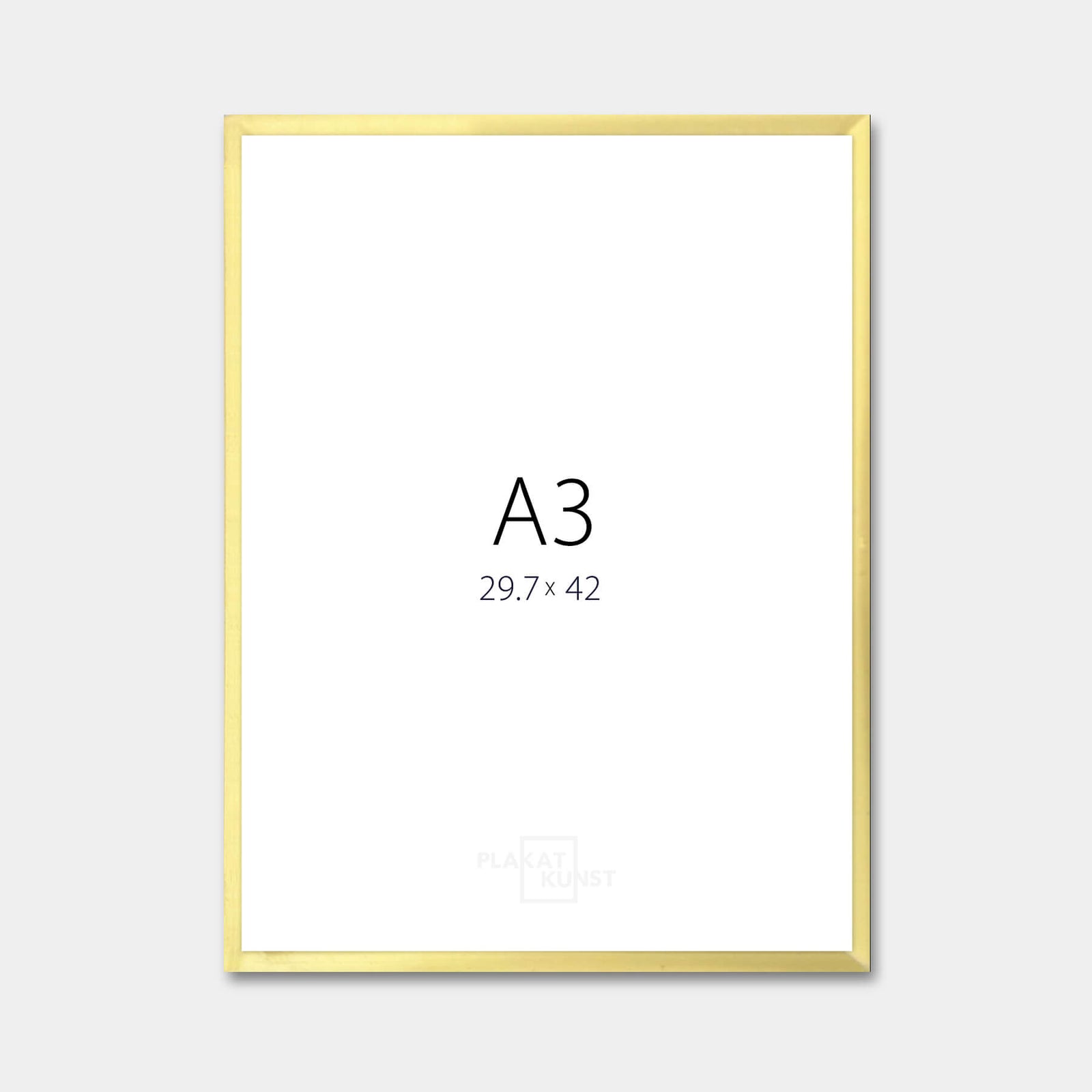 A3 guldramme – Smal 30×42 cm | Alurammer | PlakatKunst.dk